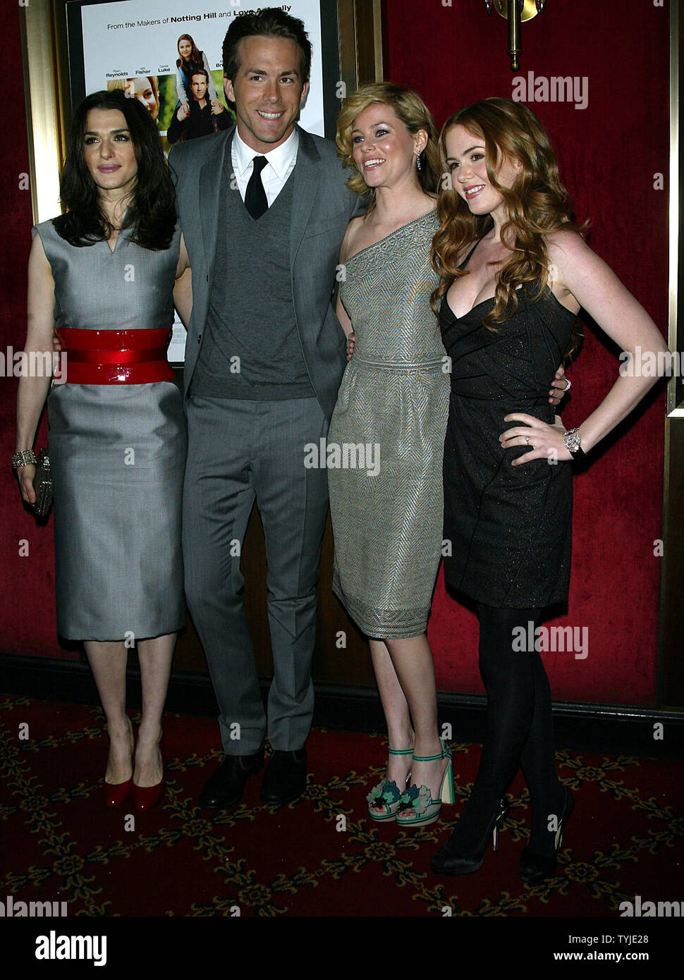 Cast members (L-R): Rachel Weisz, Ryan Reynolds, Elizabeth Banks and ...