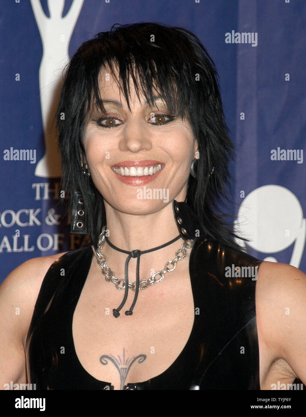 Joan Jett makes an appearance in the press room at the 23rd Annual Rock ...