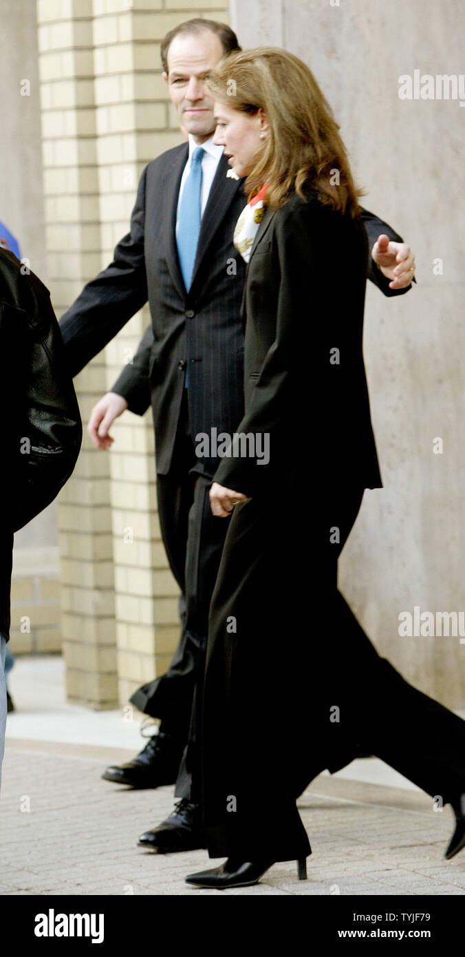 New York State Governor Elliot Spitzer, accompanied by his wife Selda ...