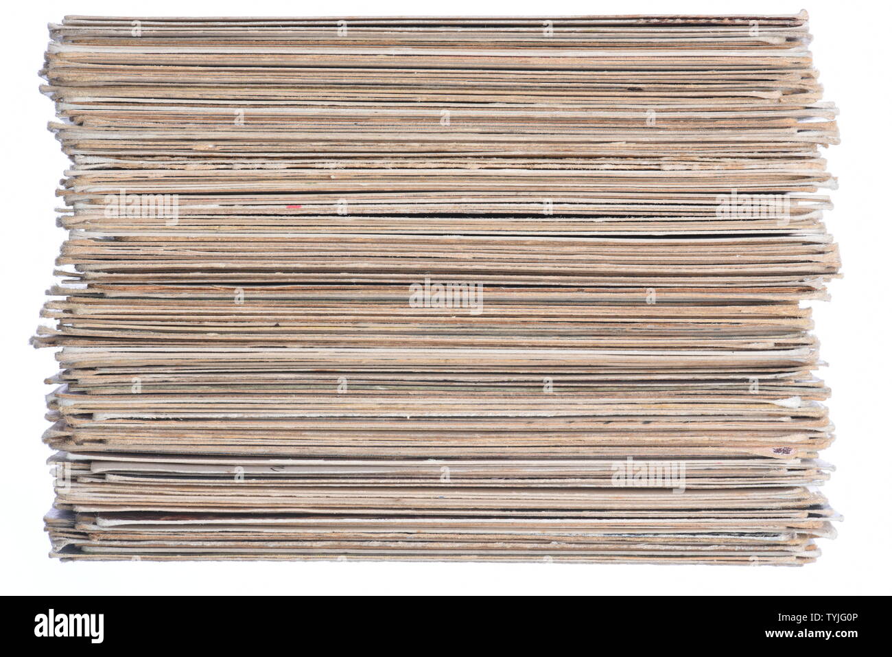 Stack of old postcards isolated on white background Stock Photo - Alamy