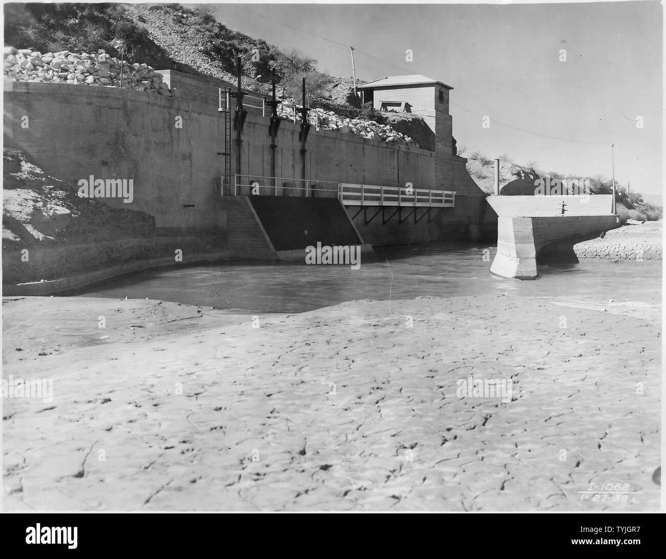 Salt River - Power Canal Intake - View showing new gate hoists ...