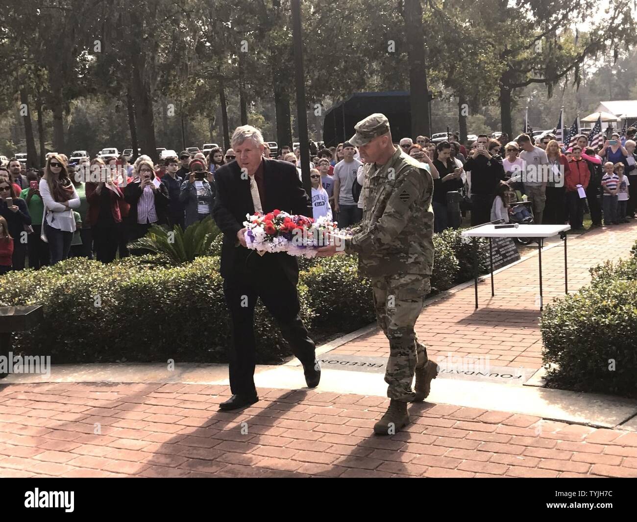 Richmond Hill Mayor Harold Fowler and Col. Phil Brooks, the commander ...