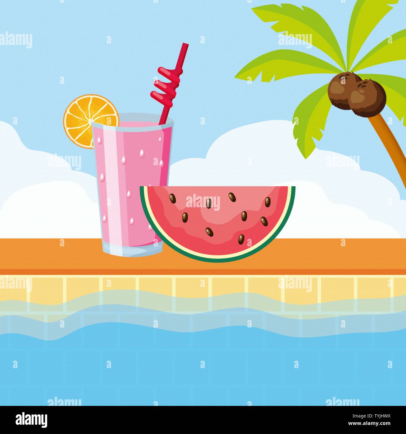 Pool cocktail Stock Vector Images - Alamy