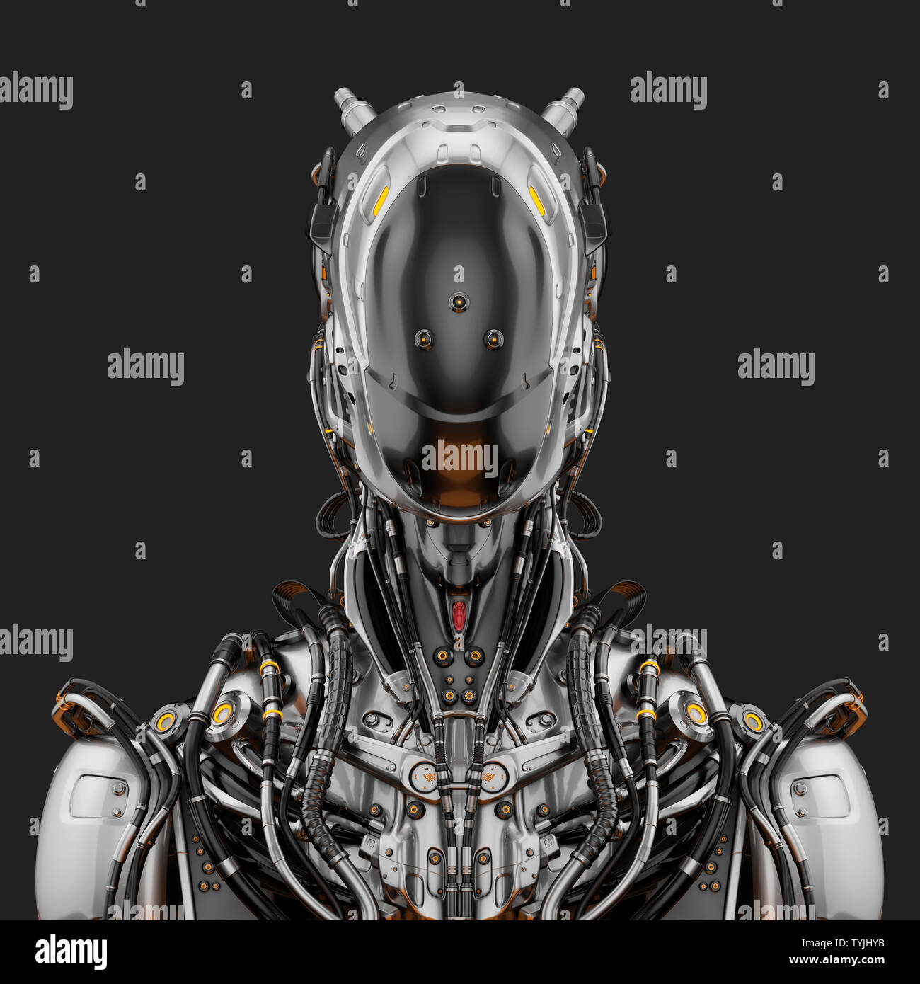 Robotic upper body, 3d illustration Stock Photo - Alamy