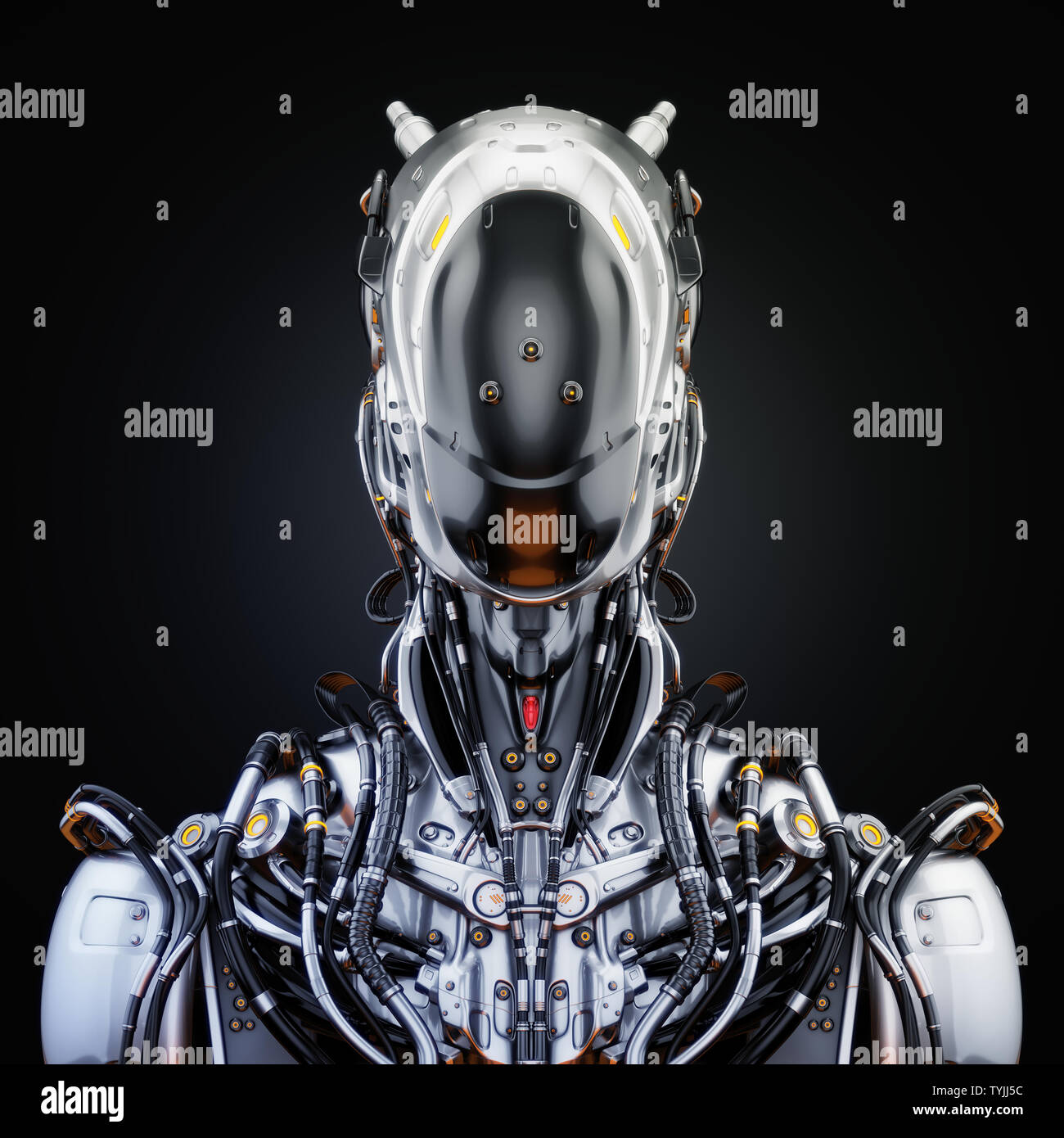 Robotic upper body, 3d illustration Stock Photo - Alamy