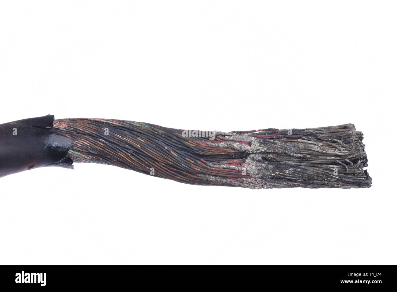 Burnt electric wiring hi-res stock photography and images - Alamy