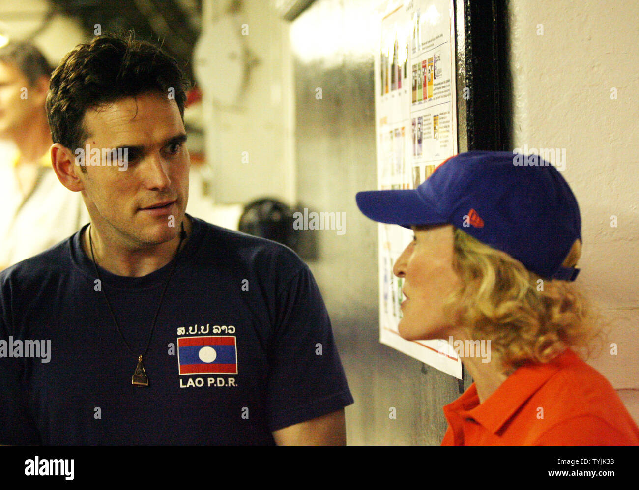 Matt Dillon and Glenn Close exchange words in the tunnel before the New ...