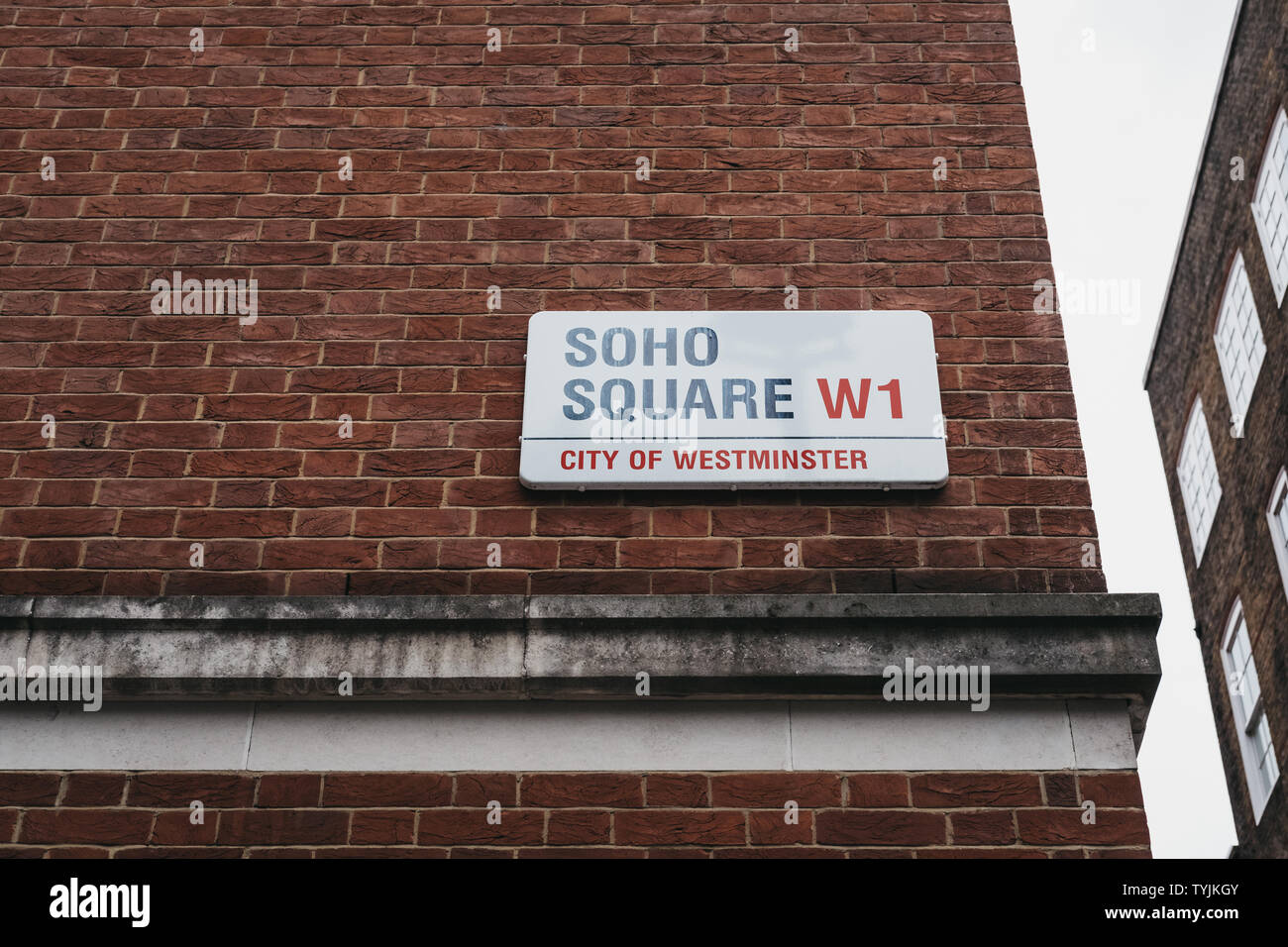 Soho street sign hi-res stock photography and images - Alamy
