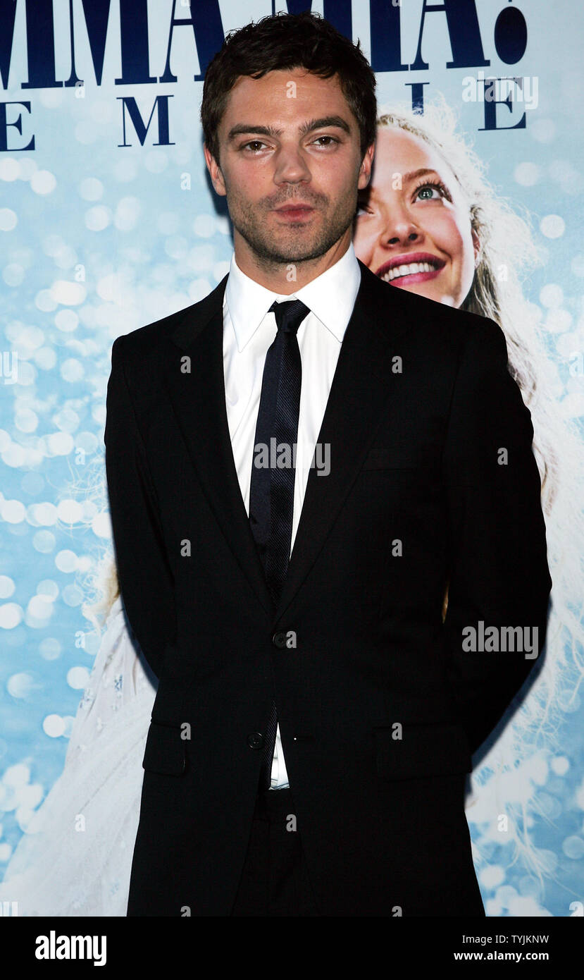 Dominic Cooper Arrives For The Premiere Of Mamma Mia At The Ziegfeld Theatre In New York On