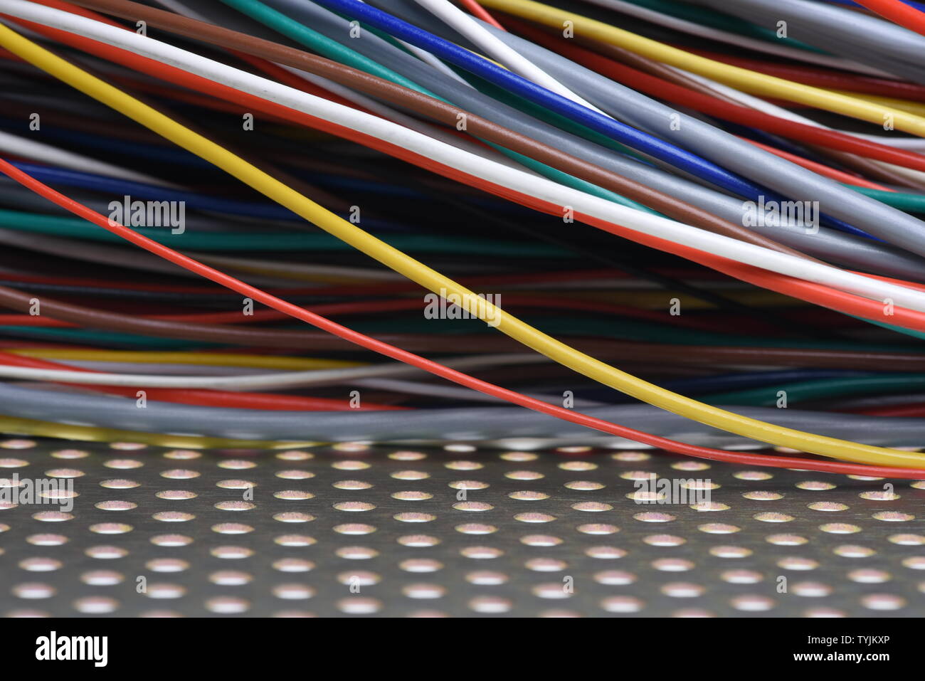 Colorful electrical cables Stock Photo - Alamy