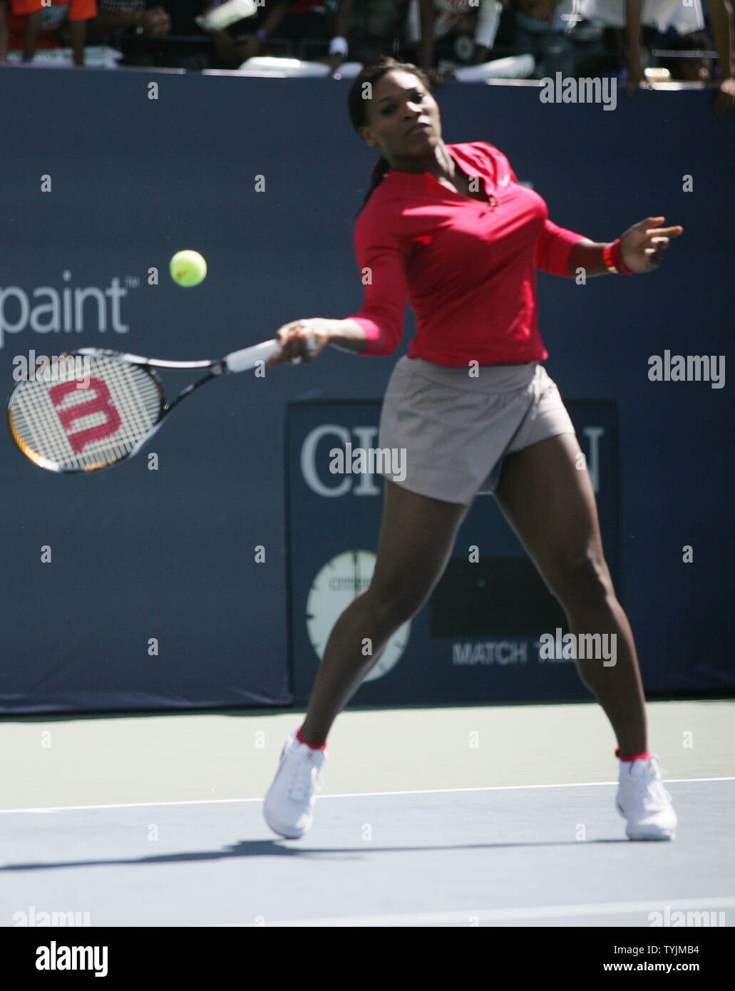Serena Williams takes part in the Arthur Ashe Kids Day at the USTA ...
