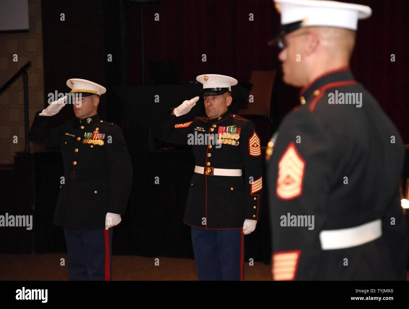 Capt. Gary Baxter, Keesler Marine Detachment commanding officer, and ...