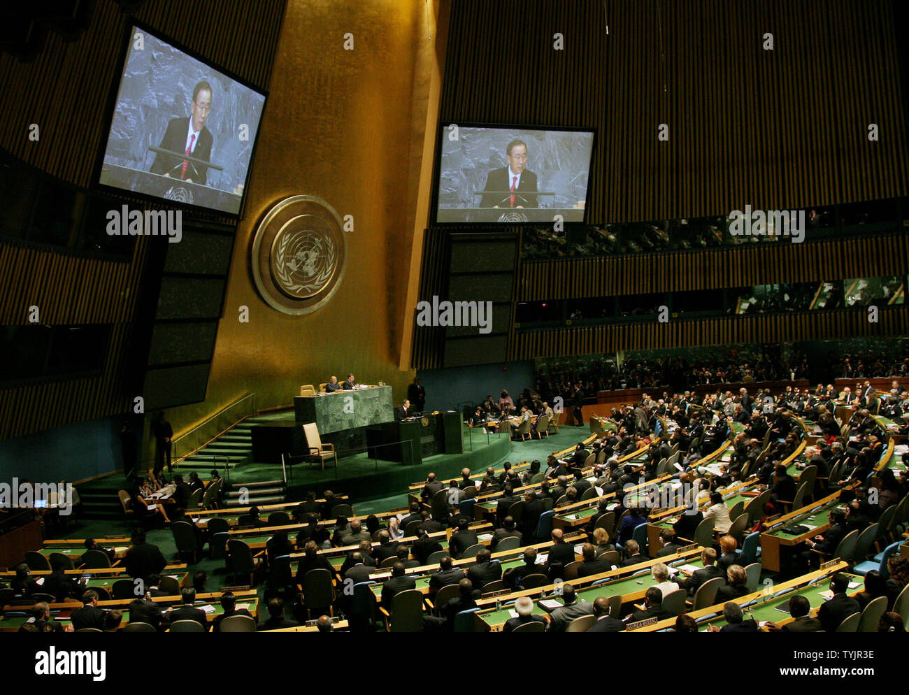 Un general assembly ban ki moon 2008 hi-res stock photography and ...