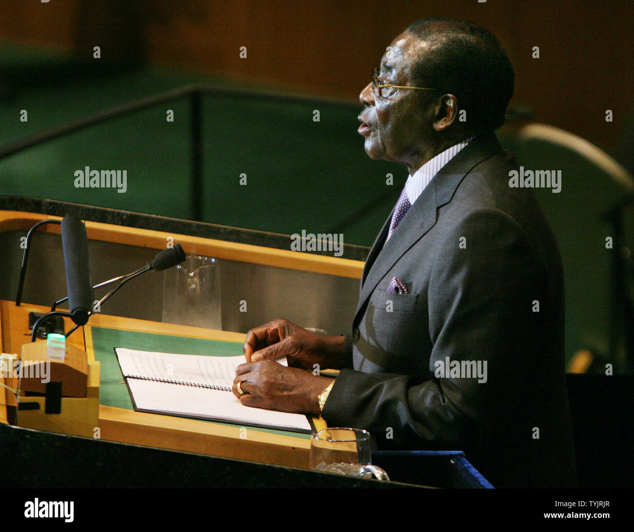Robert Mugabe, President of Zimbabwe, addresses 63rd session of the ...