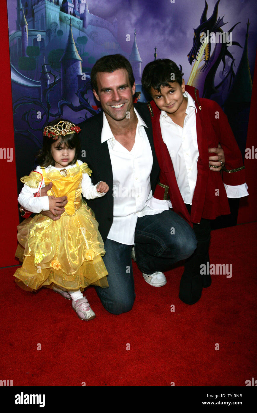 Cameron Mathison and children arrive for the 50th Anniversary screening ...