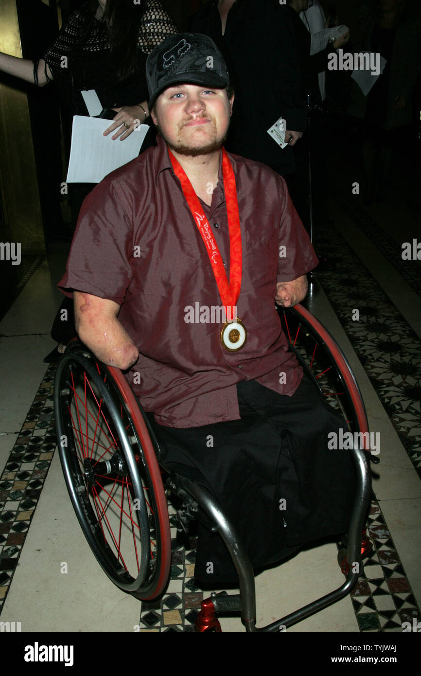 Olympic Gold Medalist Nick Springer arrives at the Museum of the Moving ...