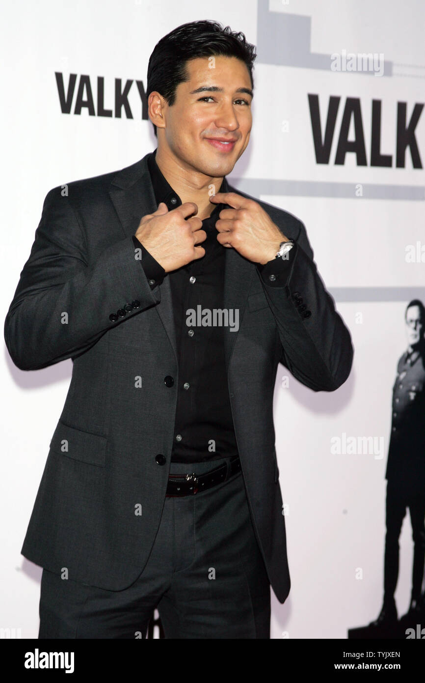 Mario Lopez arrives for the premiere of "Valkyrie" at Fredrick P. Rose ...