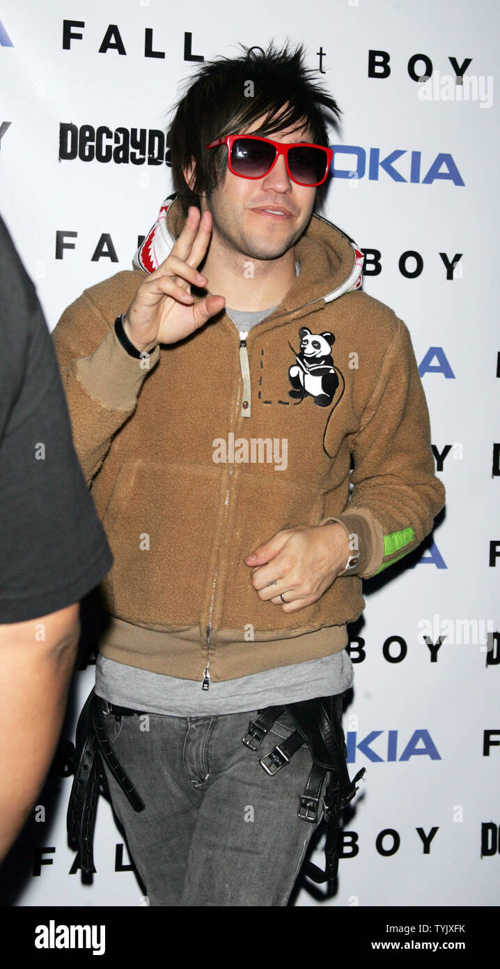 Pete Wentz of Fall Out Boy arrives for their concert at the Nokia ...