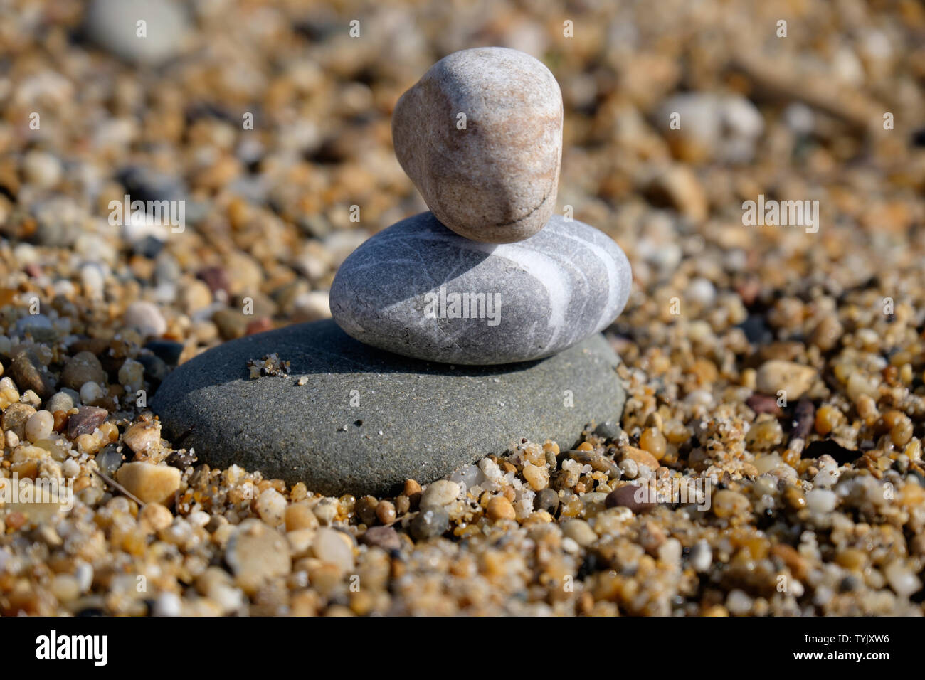 Sea pebble stack Stock Photo - Alamy