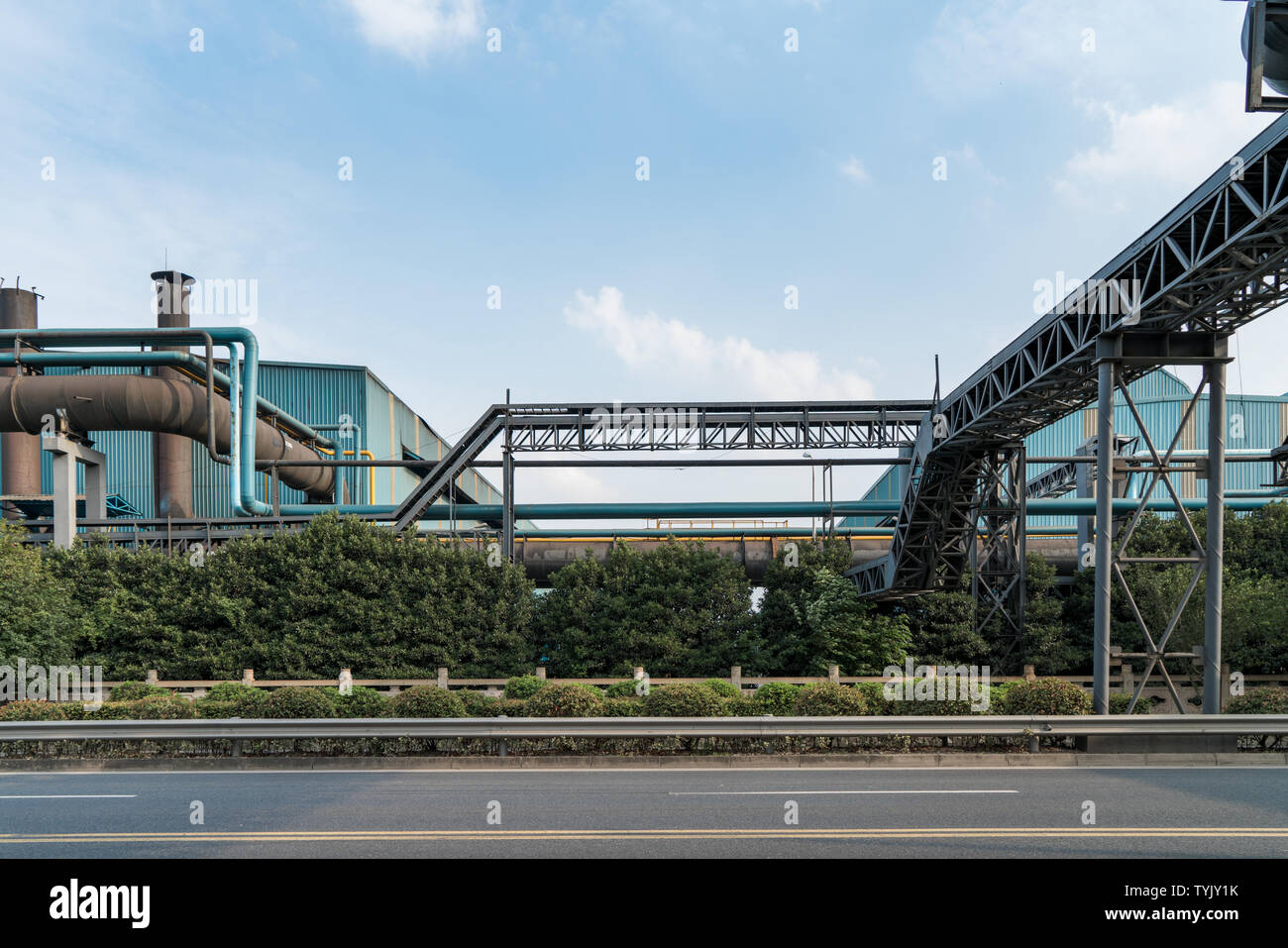 Factory buildings and roads Stock Photo - Alamy