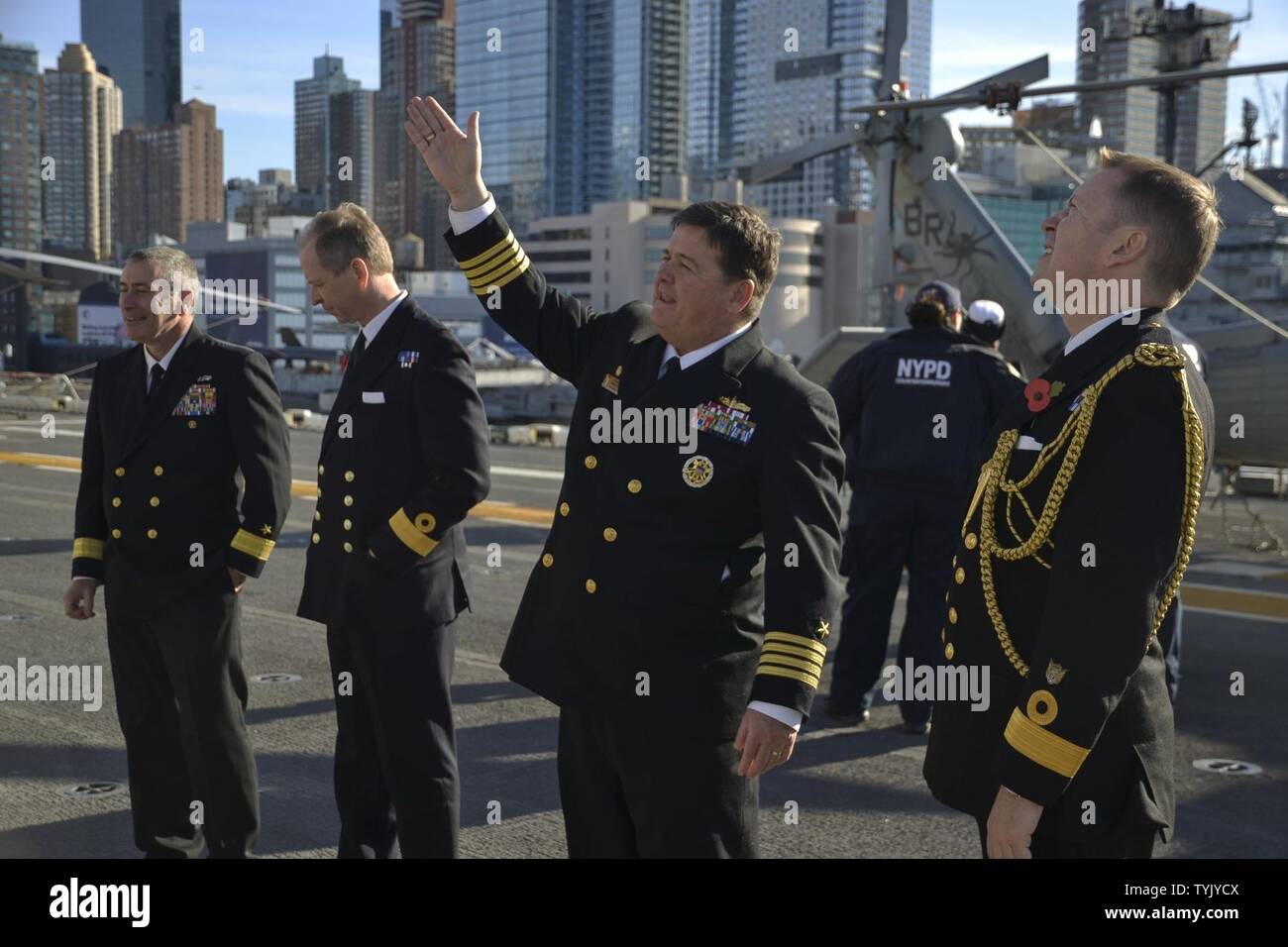 NEW YORK (Nov. 12, 2016) Capt. James R. Midkiff, commanding officer ...