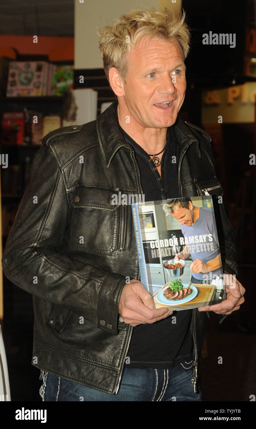 TV show host chef Gordon Ramsey promotes his latest cook book "Healthy ...