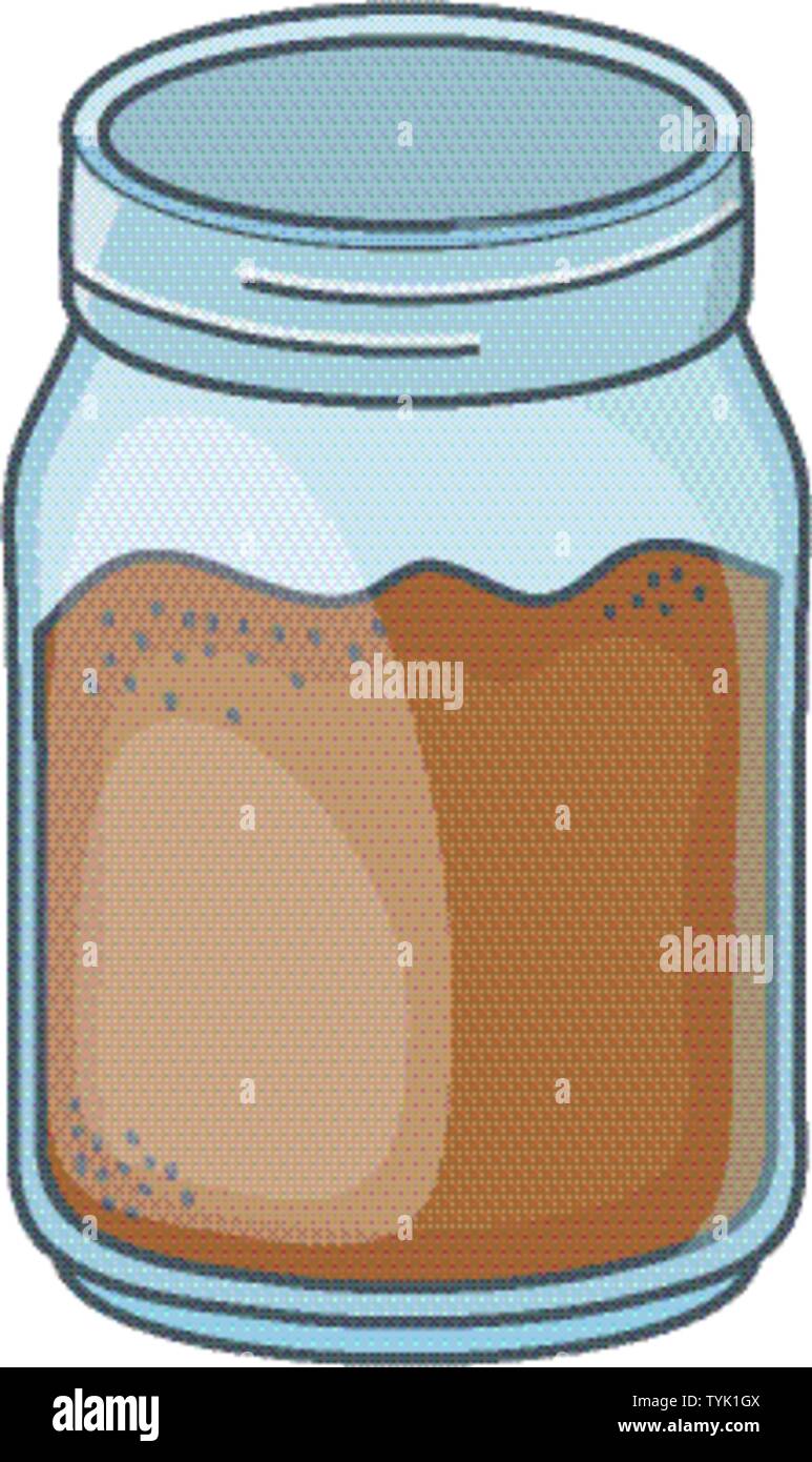 glass bottle jar with earth inside cartoon vector illustration graphic ...