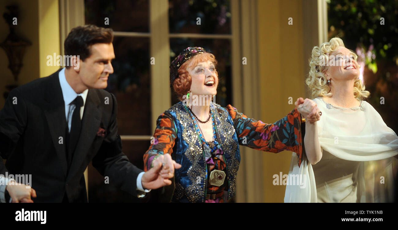 Actors Rupert Everett, Angela Lansbury and Christine Ebersole (L to R ...