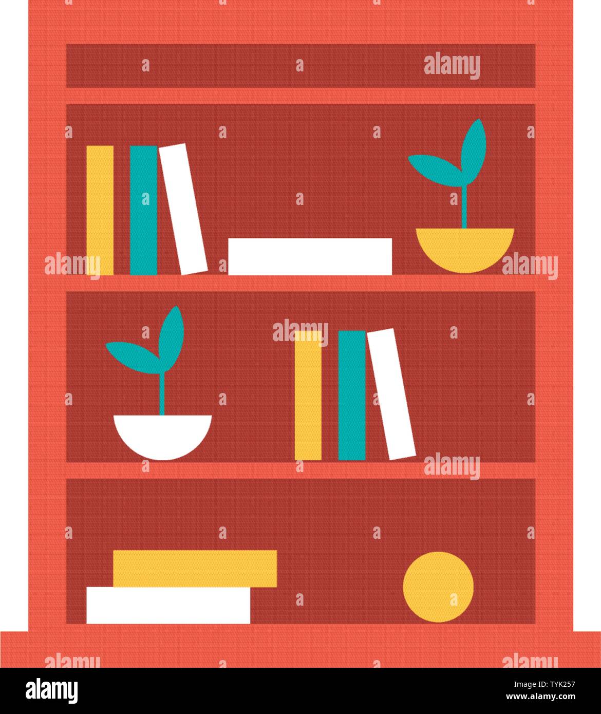 Shelf with books design, Furniture shop business store room and library ...