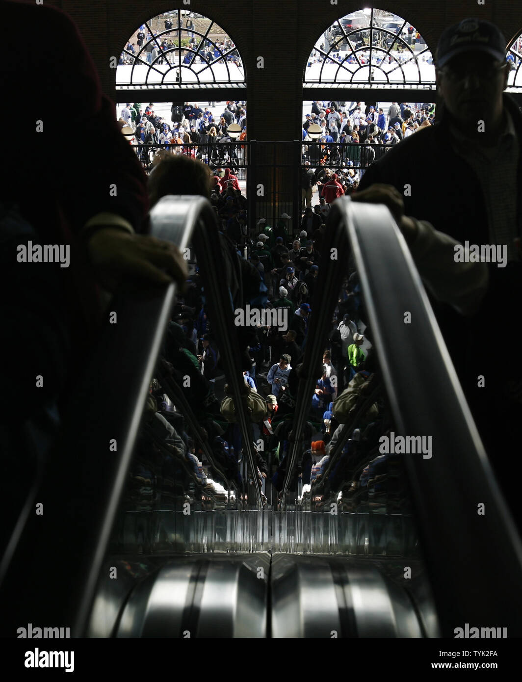 Fans enter the new Citi Field before opening day where the New York ...