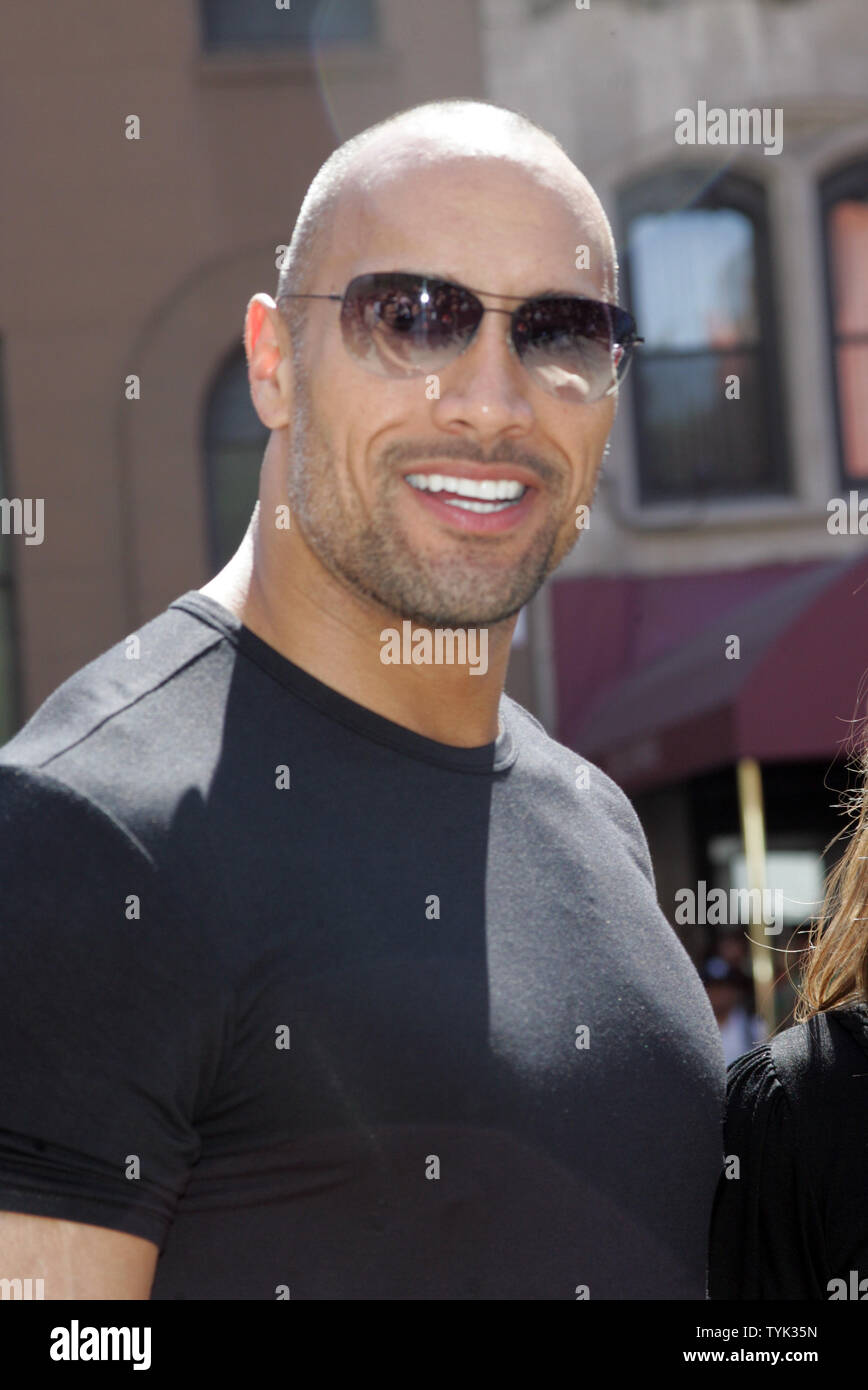 "The Rock" Dwayne Johnson arrives for the Tribeca FIlm Festival ...