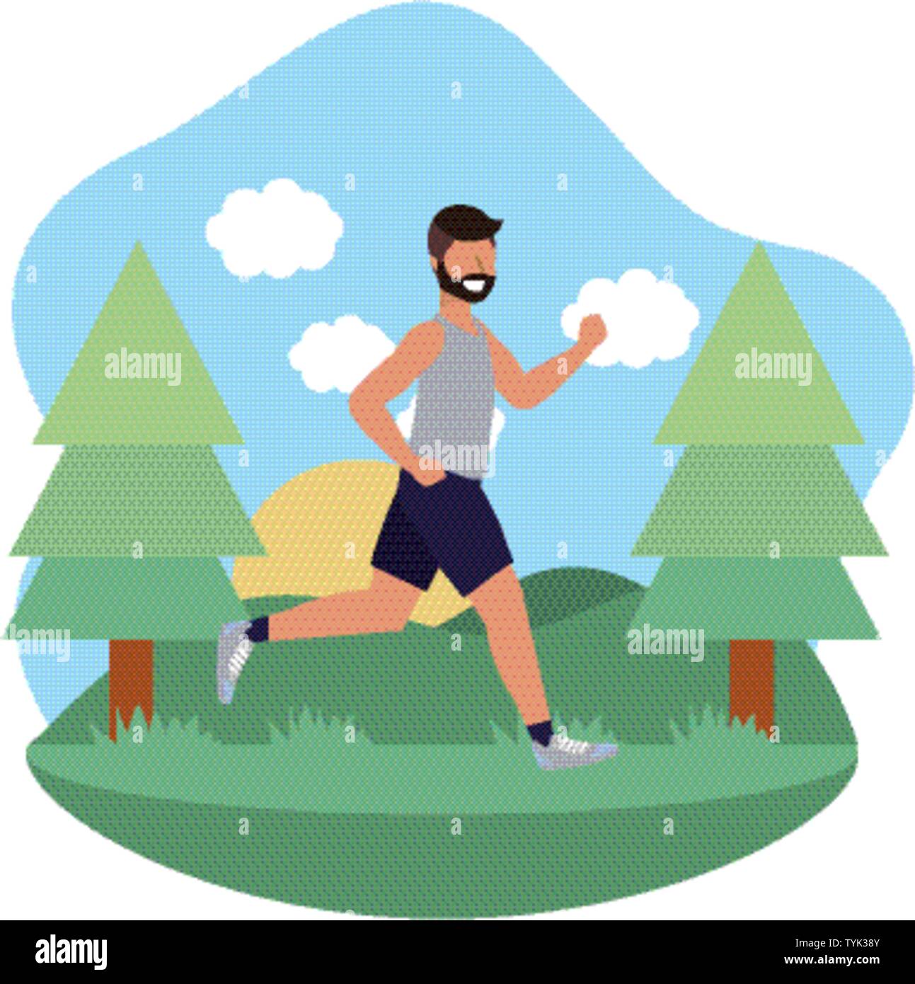 fitness exercise man running workout healthy fit lifestyle outdoor ...