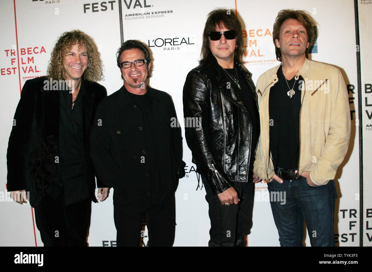 Bon Jovi (L-R) David Bryan, Tico Torres, Richie Sambora and Jon Bon ...