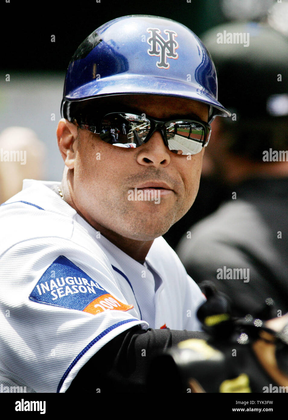 New York Mets's catcher Ramon Castro waits in the dugout before the ...