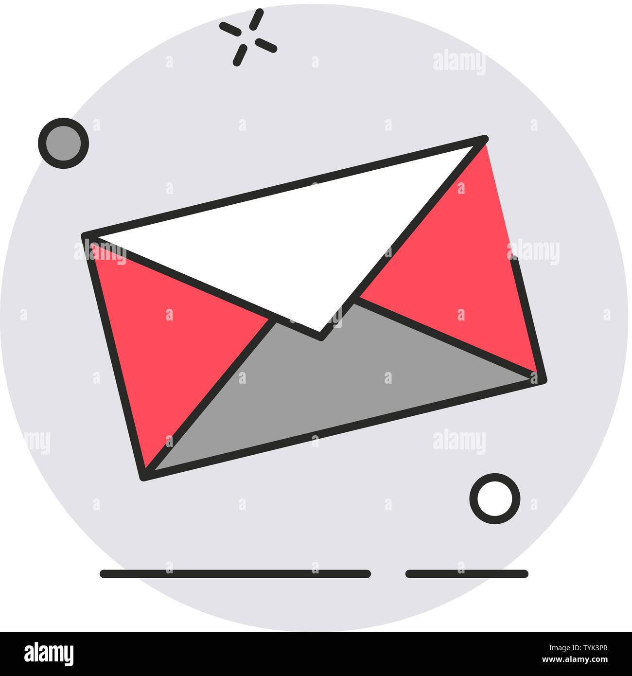 Mail icon. Modern flat design style. Vector simple illustration icon ...