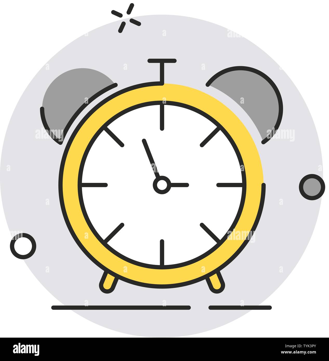 Alarm clock icon. Modern flat design style. Vector simple illustration ...
