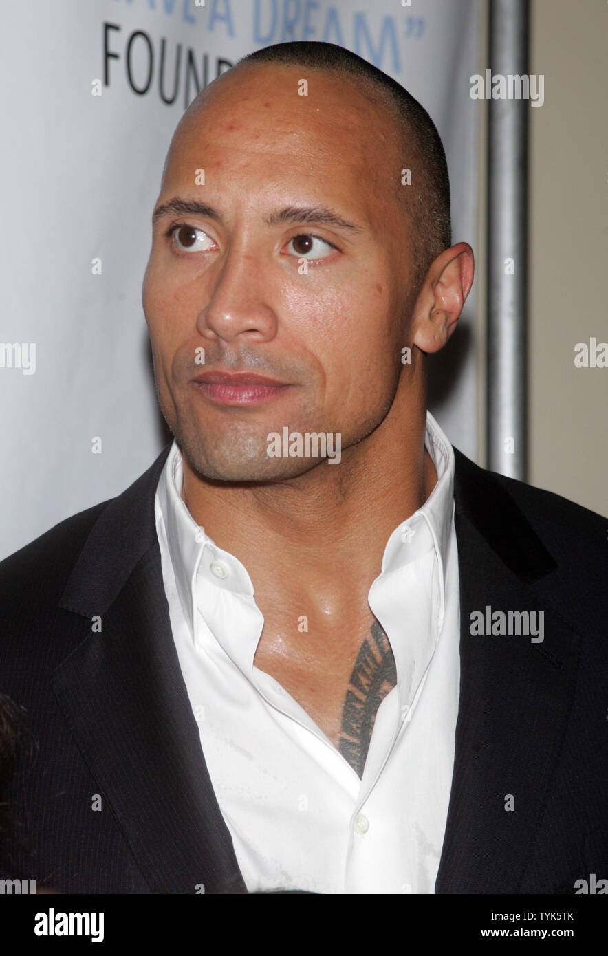 Dwayne "The Rock" Johnson arrives at the "I Have a Dream" Foundation ...