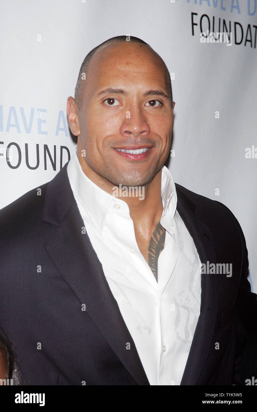 Dwayne "The Rock" Johnson arrives at the "I Have a Dream" Foundation ...