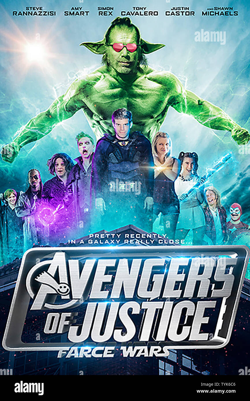 AVENGERS OF JUSTICE: FARCE WARS, poster, top: Shawn Michaels; bottom ...