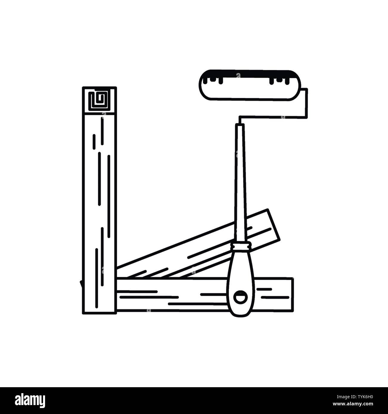 Wood and tool design, under construction work repair progress ...