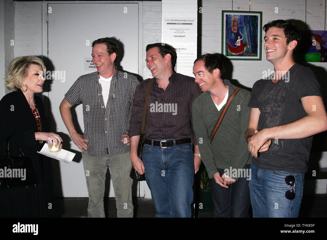 Joan Rivers meets the cast of "The Temperamentals" at the TBG Theatre ...