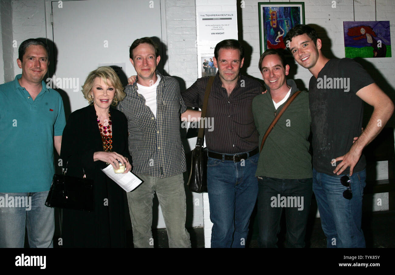 Joan Rivers meets the cast of "The Temperamentals" at the TBG Theatre ...