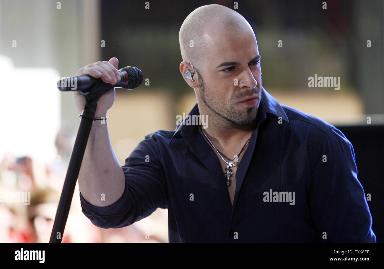 Chris Daughtry of the band Daughtry performs on the NBC Today show live ...