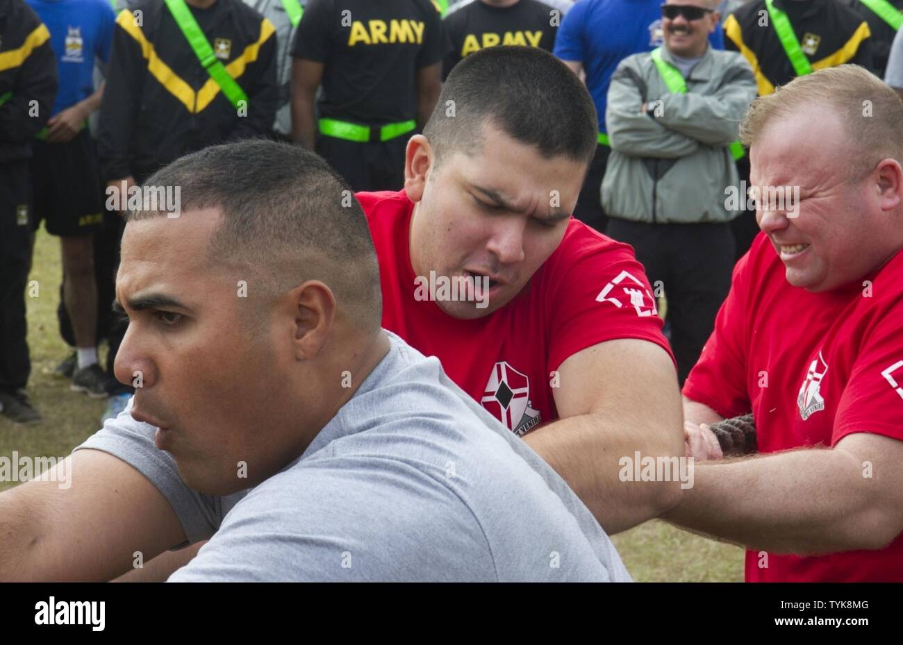 Soldiers from the 92nd Engineer Battalion try to keep from getting ...