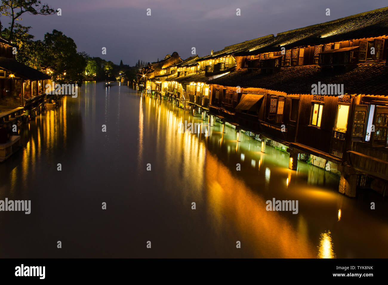 Night view of Wuzhen ancient town Stock Photo - Alamy
