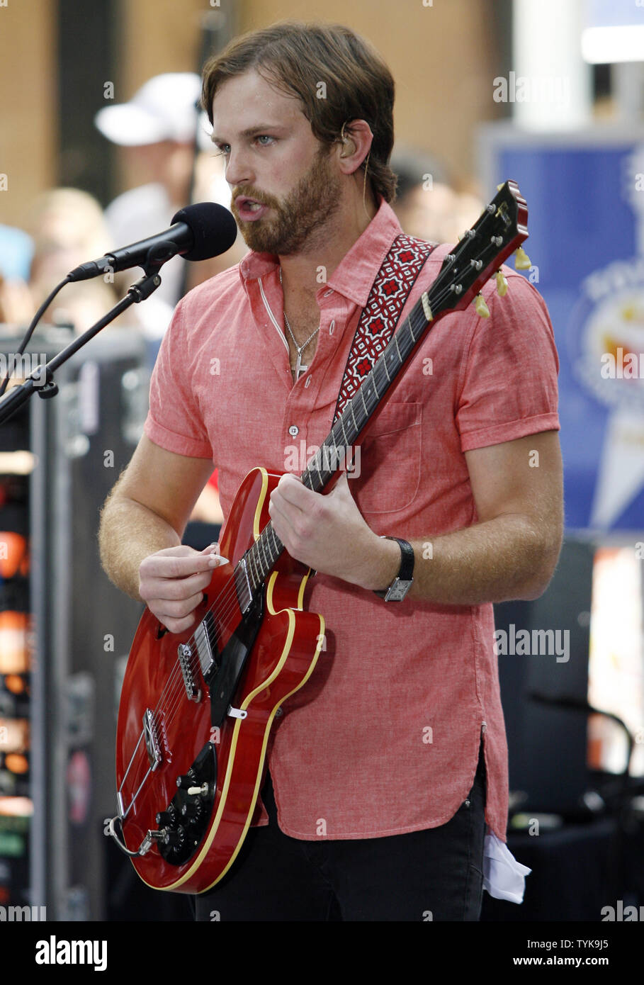 Caleb Followill of The Kings Of Leon performs on the NBC Today show ...