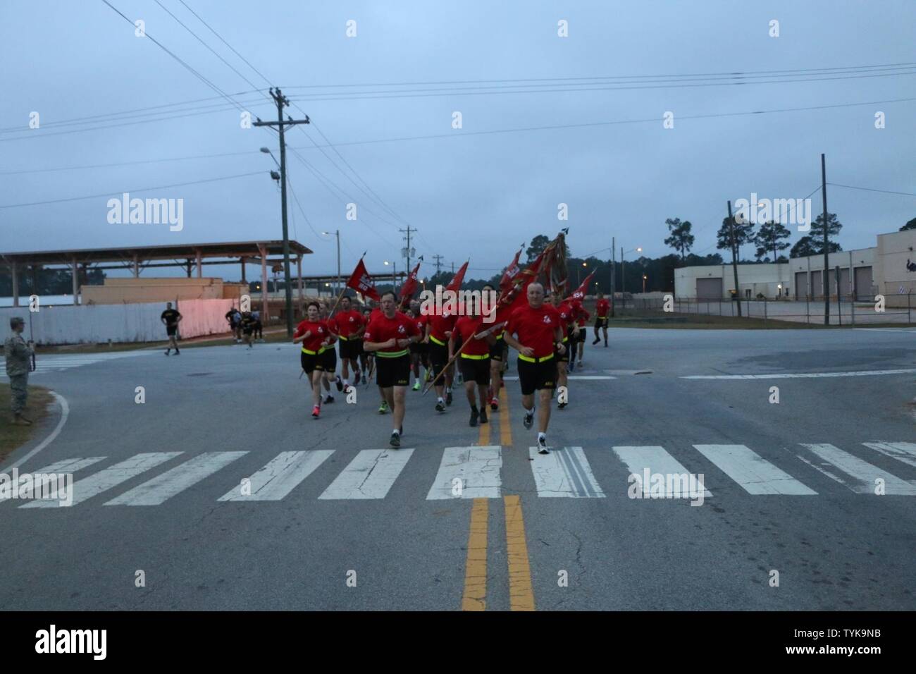Soldiers of 3rd Infantry Division participate in a division run as part ...