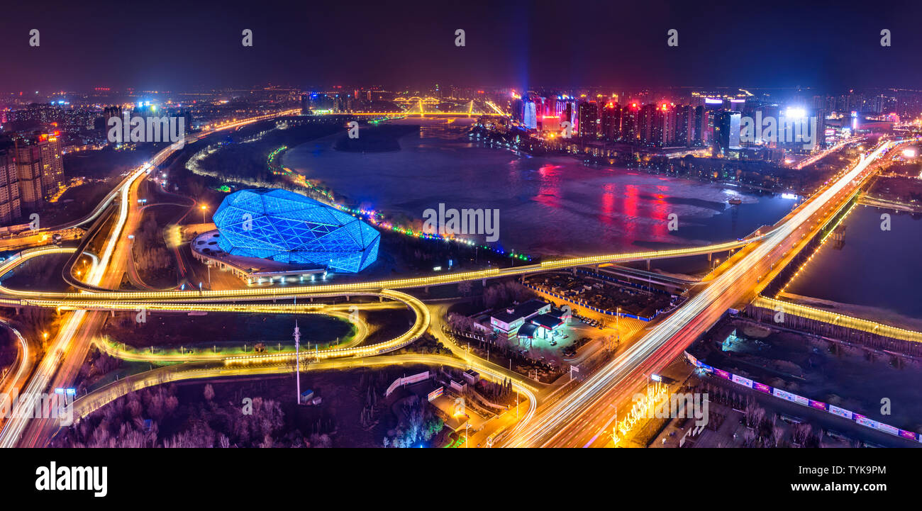 Night Scenery in Shenyang Stock Photo - Alamy