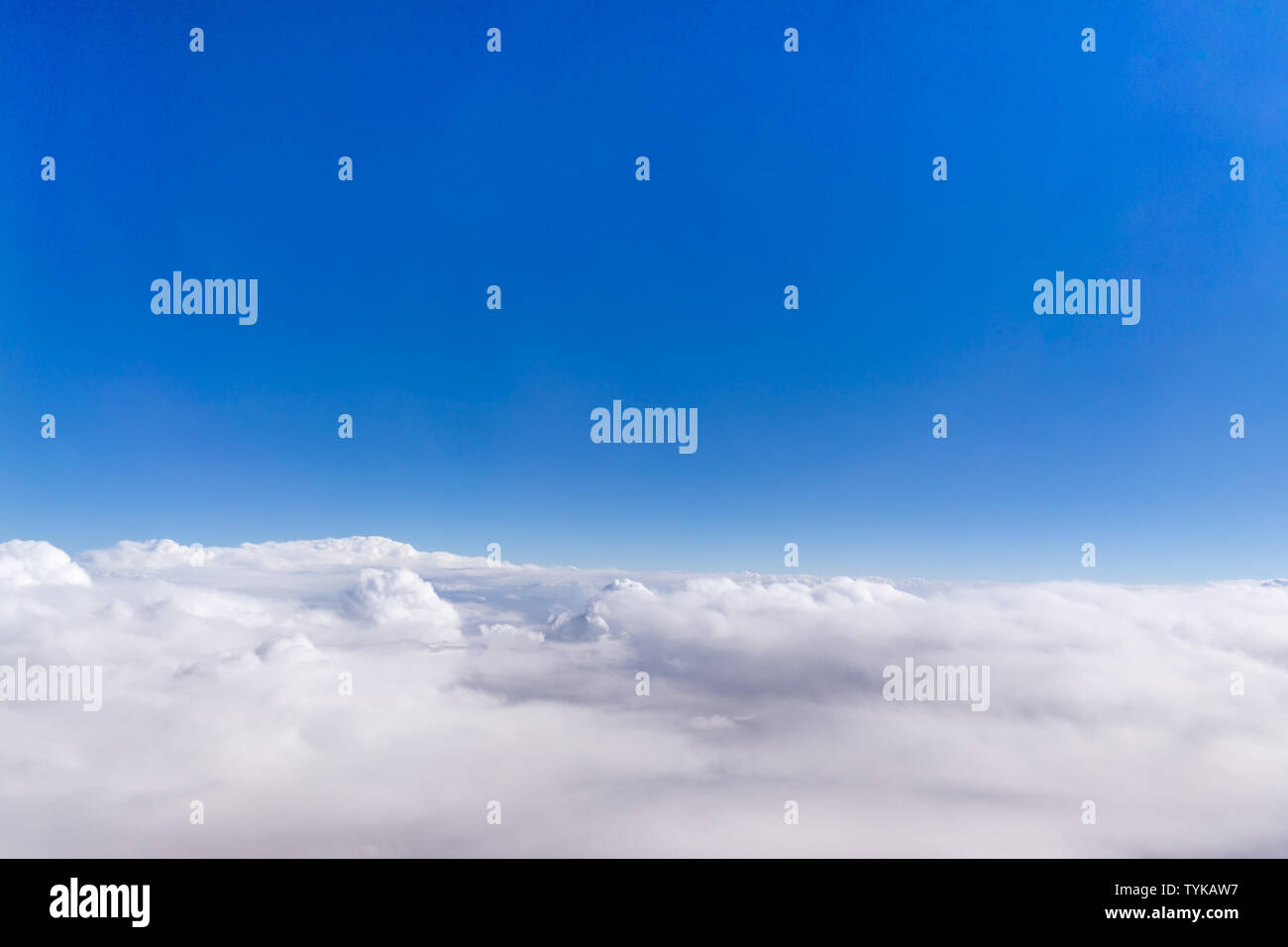 Aerial shot, blue sky and white clouds Stock Photo - Alamy
