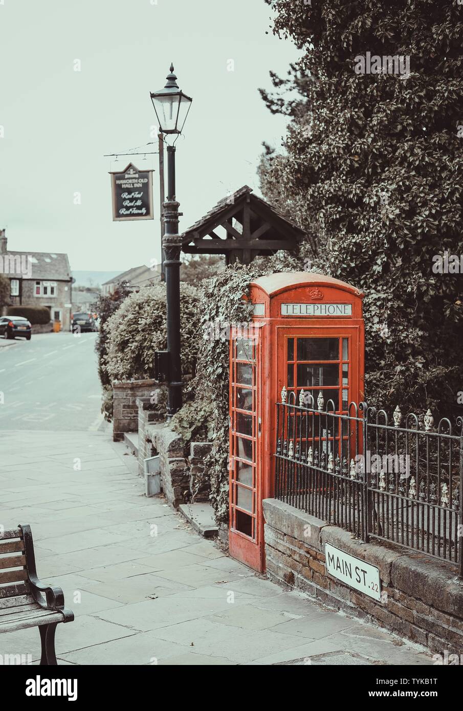 Red phone box lamp in hi-res stock photography and images - Alamy